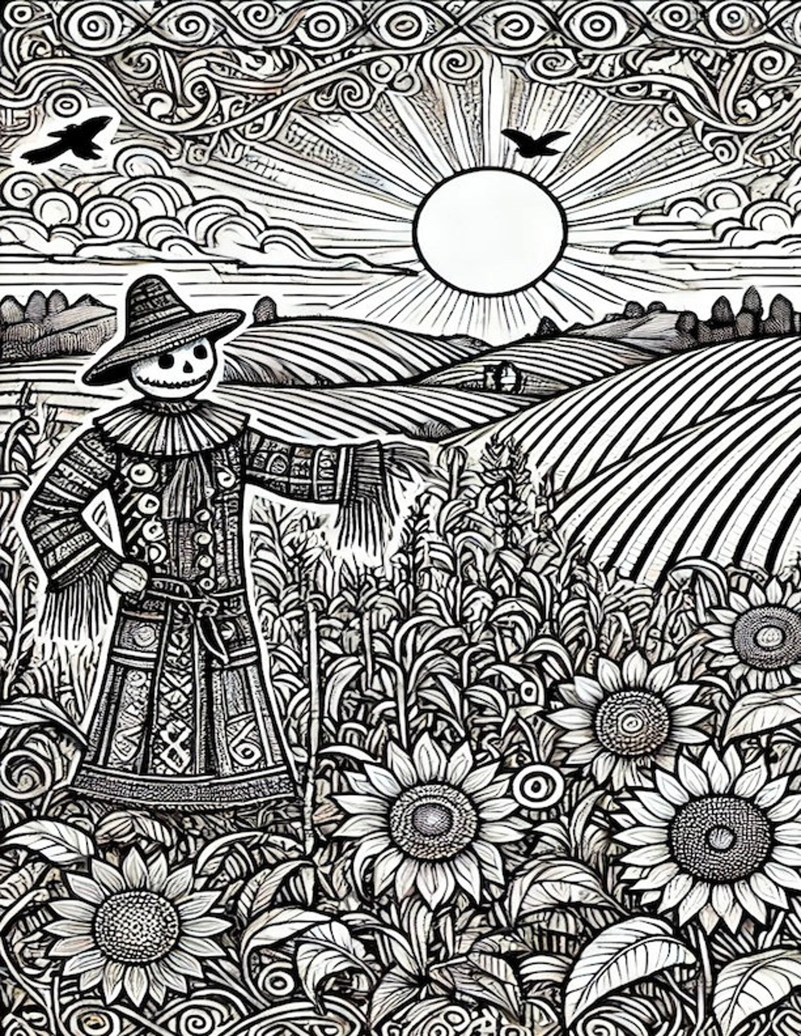 Adult Coloring Pages - Fall Coloring Pages - Adult Fall Coloring Pages ...