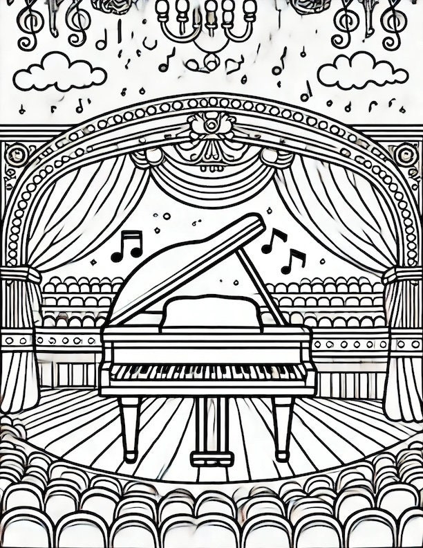 Kids Coloring Pages - Music Coloring Pages - Music Coloring Sheets ...