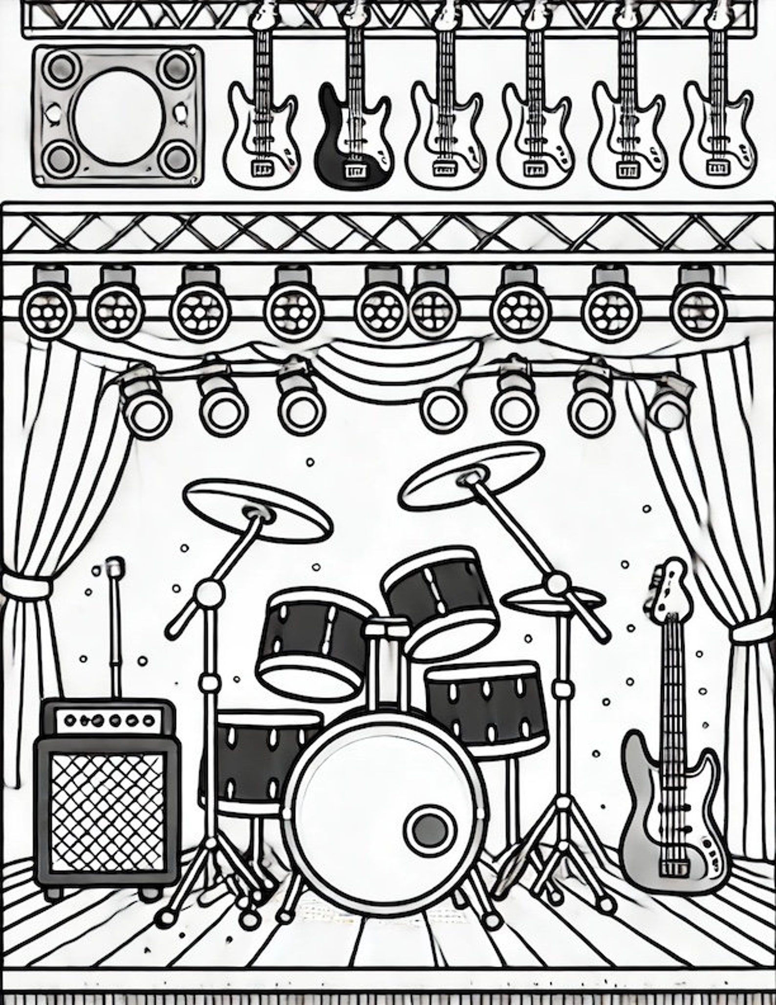 Kids Coloring Pages Music Coloring Pages Music Coloring Sheets Musical ...
