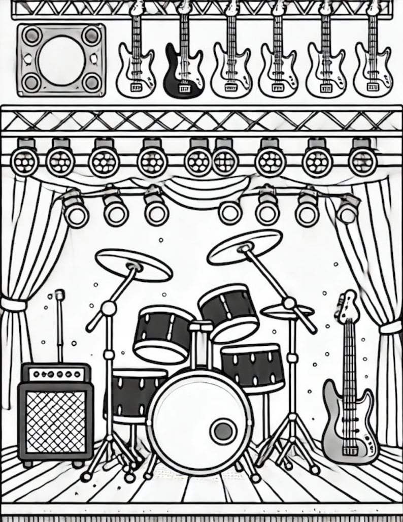 Kids Coloring Pages - Music Coloring Pages - Music Coloring Sheets ...
