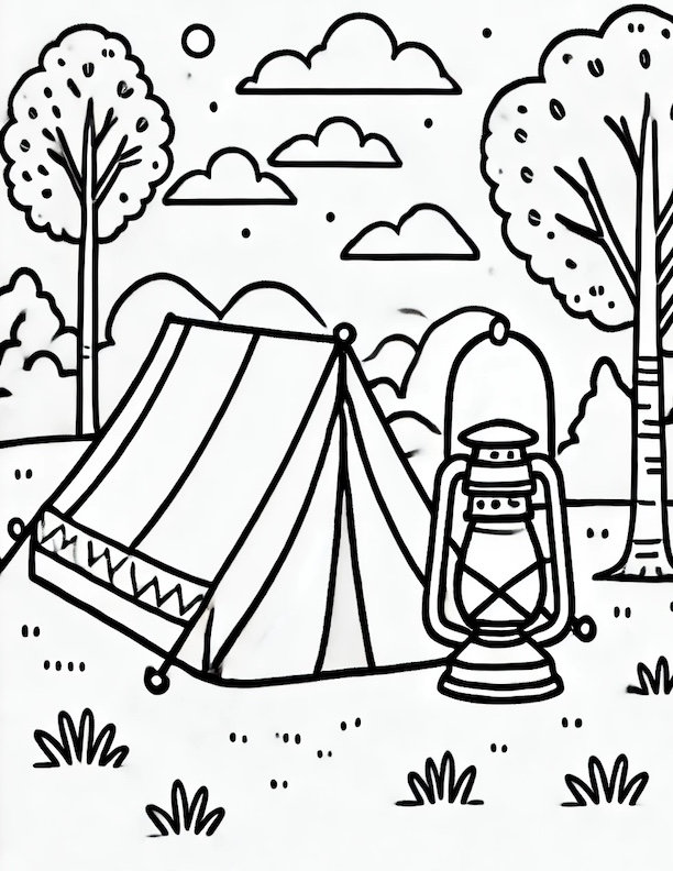 Kids Coloring Pages Camping Coloring Pages Camp Coloring Pages Kids ...