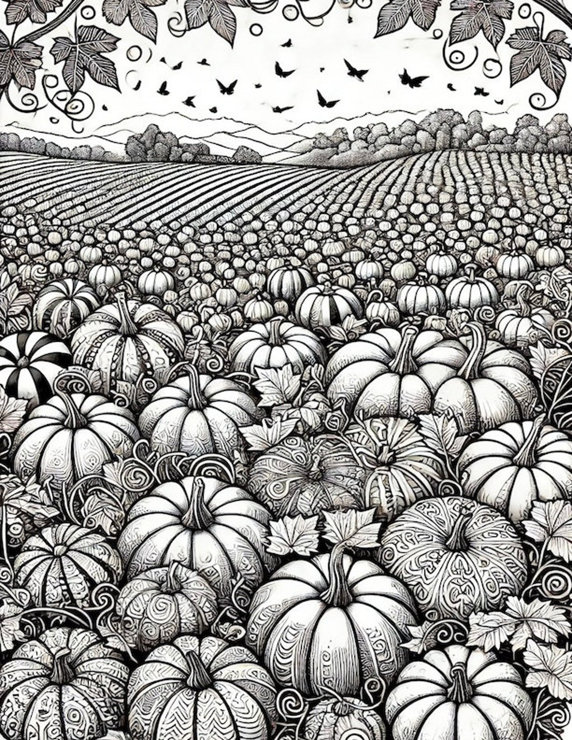 Adult Coloring Pages - Fall Coloring Pages - Adult Fall Coloring Pages ...