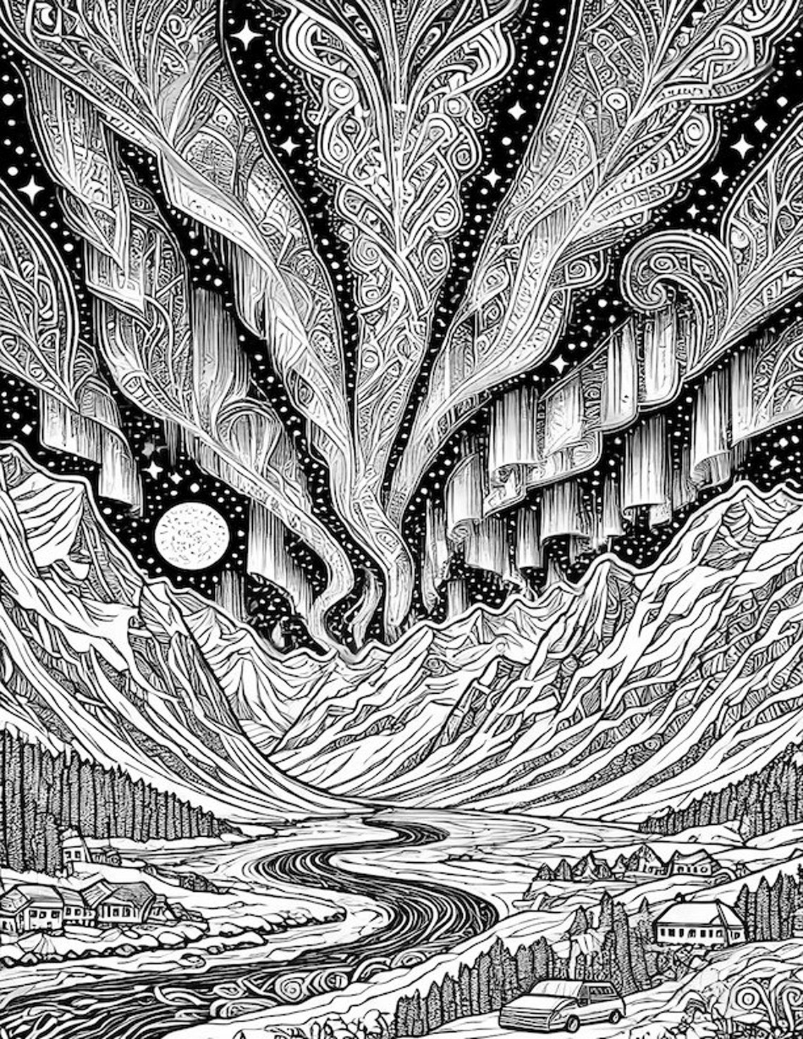 Adult Coloring Pages - Adult Coloring Book - Travel Coloring Pages ...