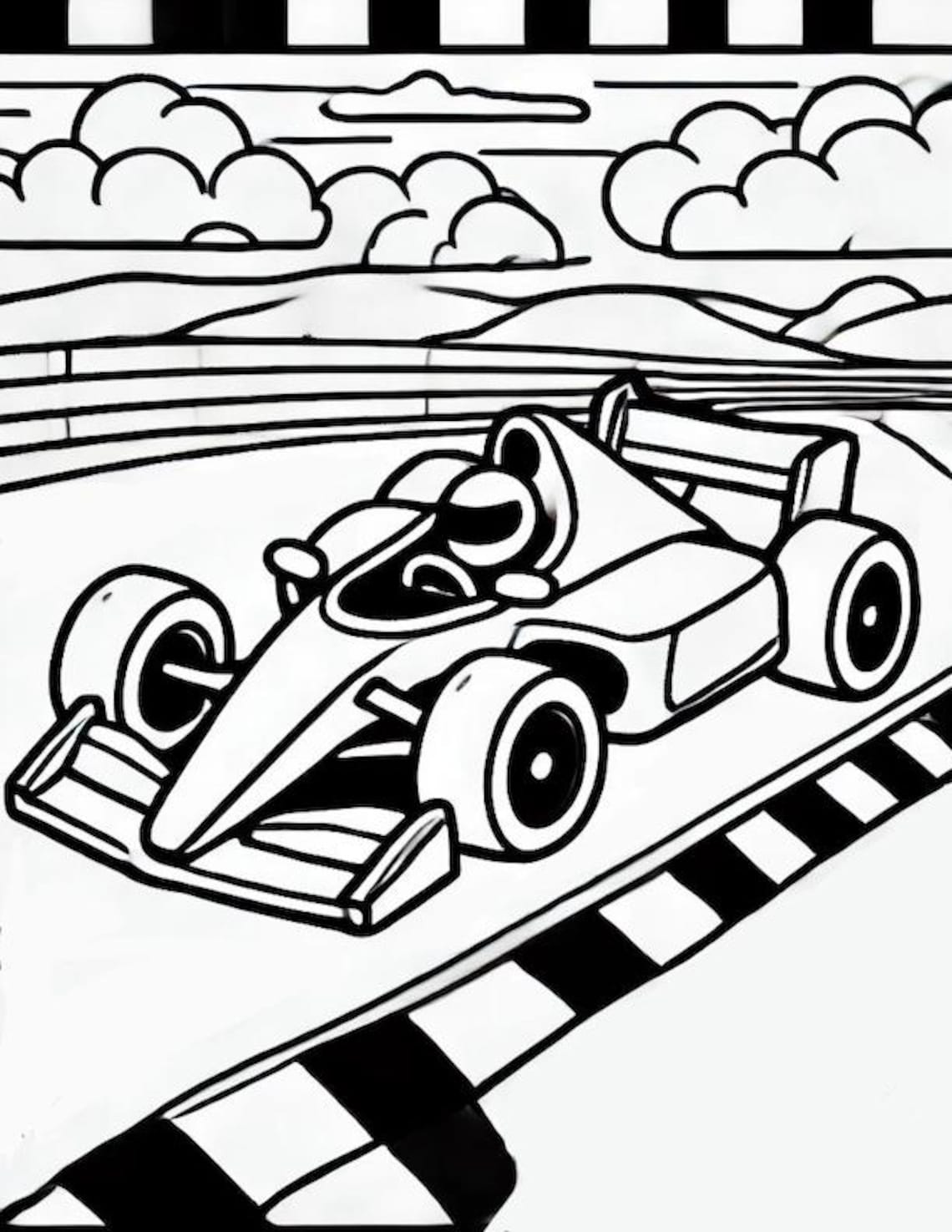 Kids Coloring Pages - Race Car Coloring Pages - Race Car Coloring Sheet ...