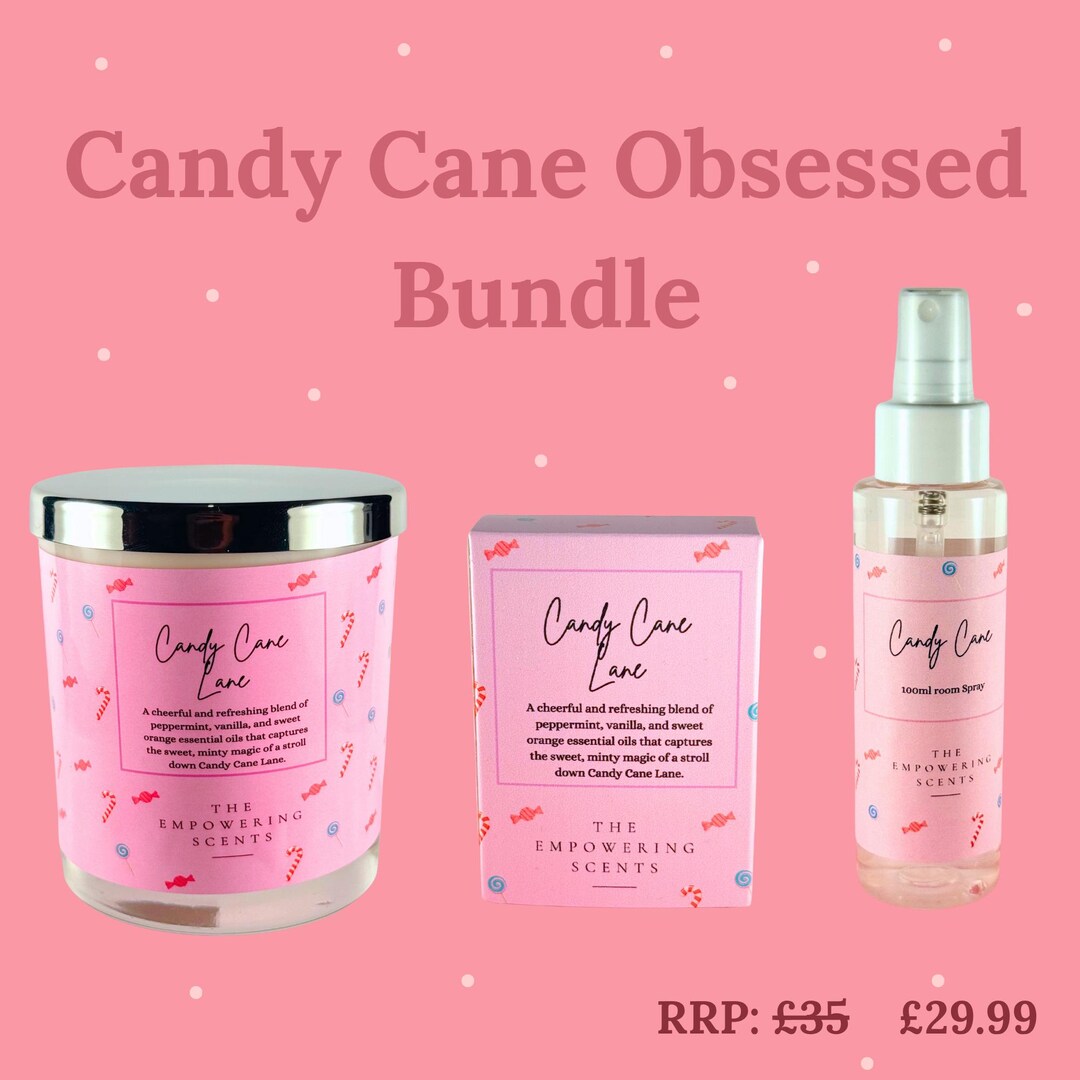 Candy Cane Obsessed Bundle! Gift Set With Room Spray - Etsy