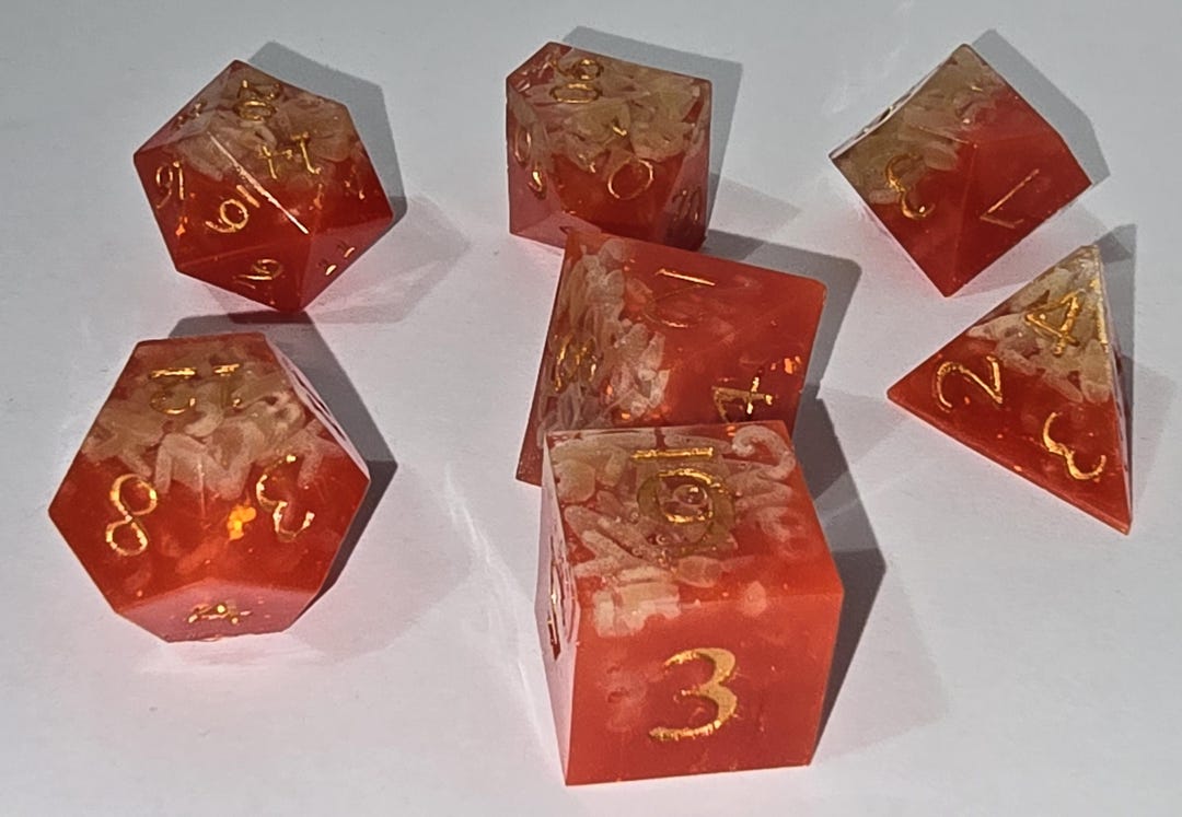 7 Dice Set, Resin Alphabet Soup - Etsy