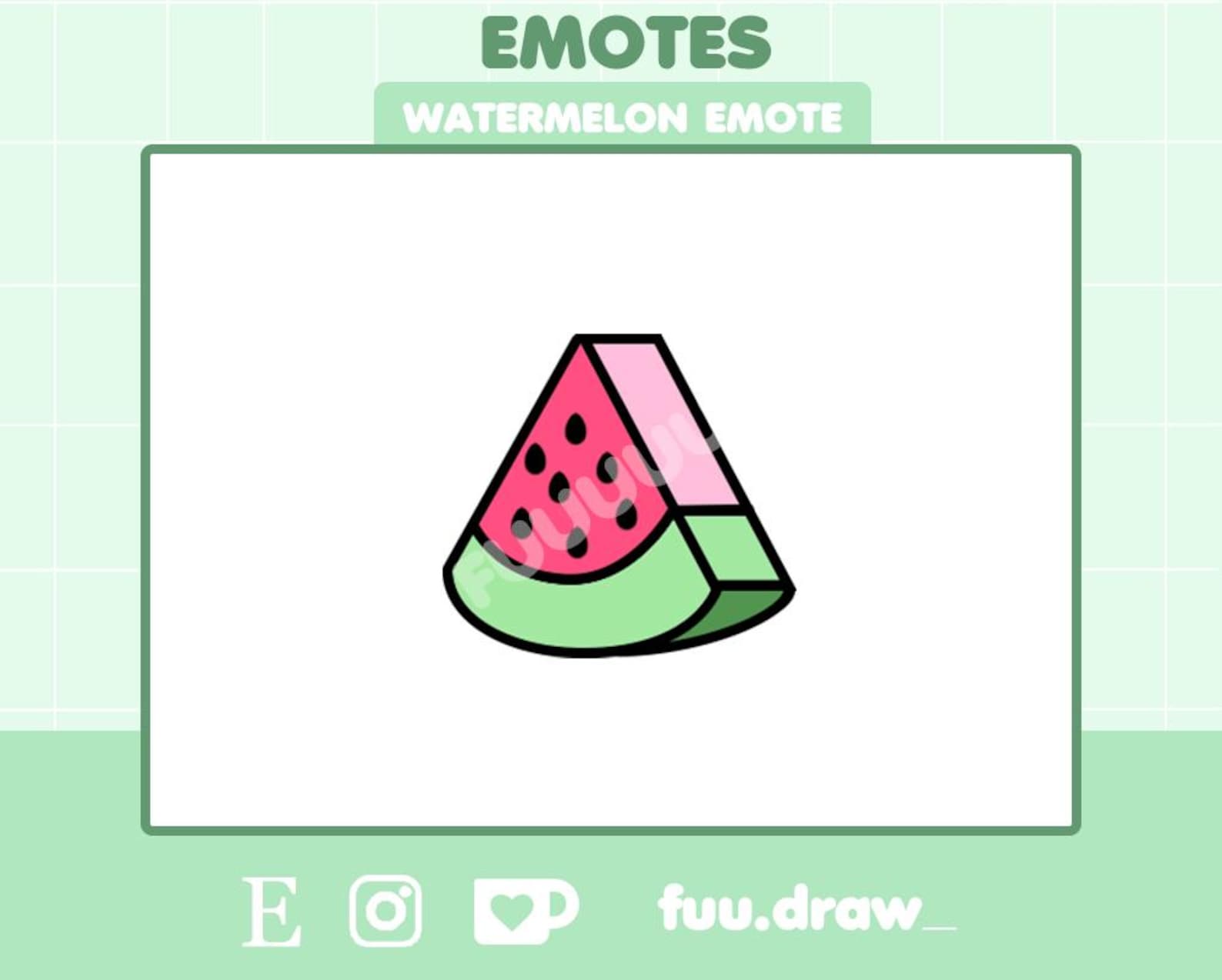 Watermelon Emote / Twitch Emote / Kawaii / Streamer / Streamer Graphics ...