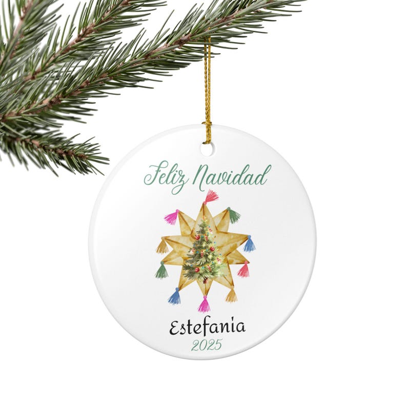 Feliz Navidad Piñata Ornament | Personalized Mexican Christmas Tree ...