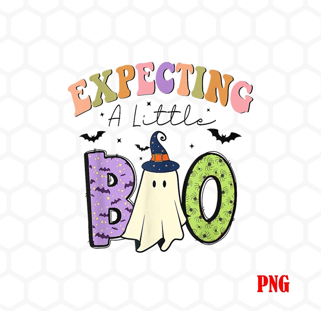 Expecting a Little Boo PNG, Pregnancy Announcement Halloween Png ...