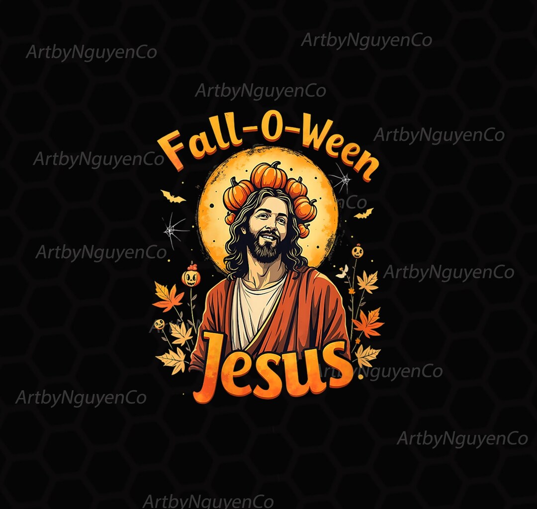 Fall-o-ween Jesus Png, Pumpkin Png, Christian Halloween Png, Jesus Png ...