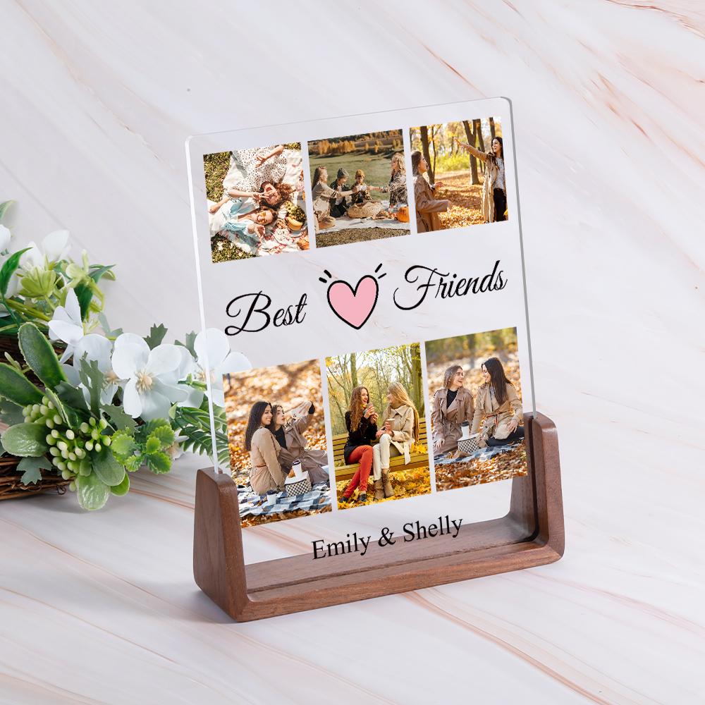 Custom Best Friend Photo Plaque, Personalized Picture Frame With Stand ...