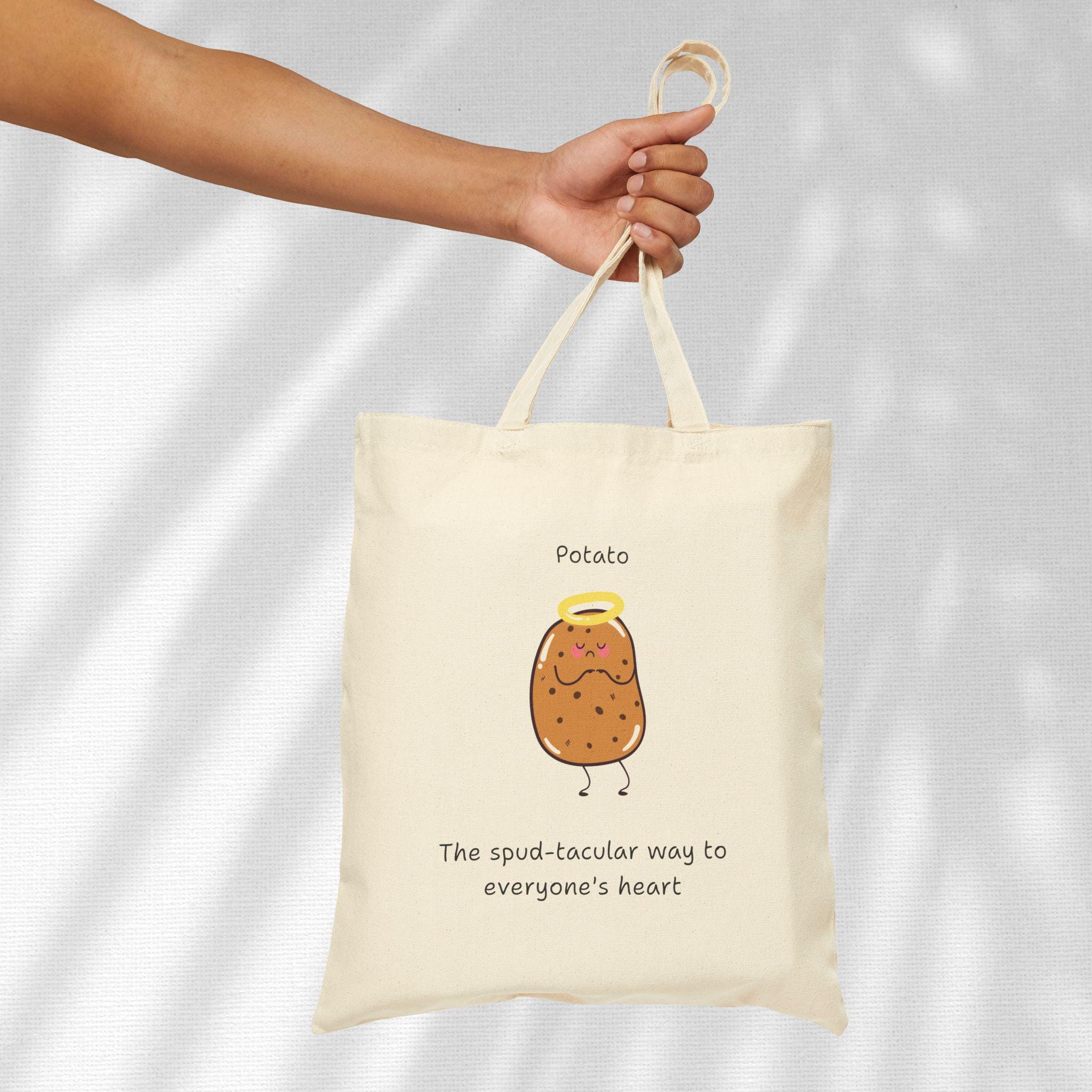 Cute Potato Tote Bag Funny Kawaii Cotton Canvas Bag for Everyday Use - Etsy