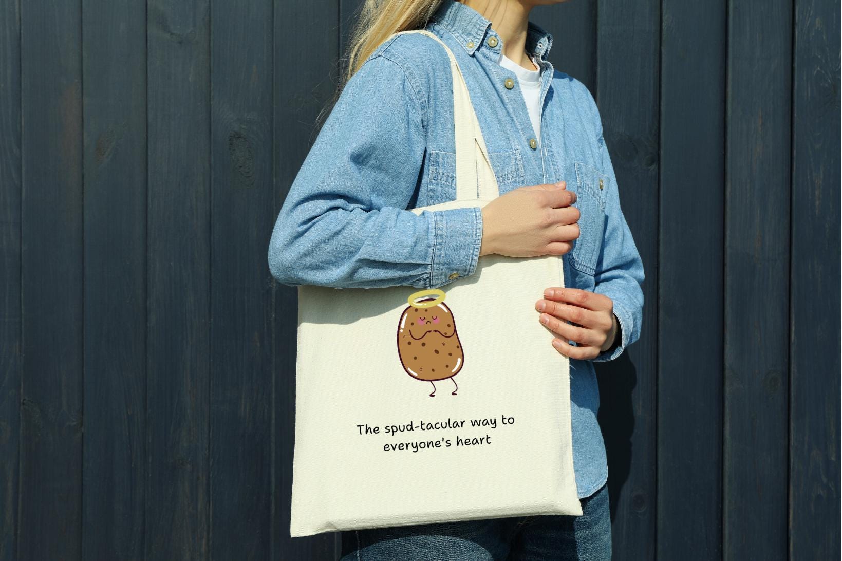 Cute Potato Tote Bag Funny Kawaii Cotton Canvas Bag for Everyday Use - Etsy