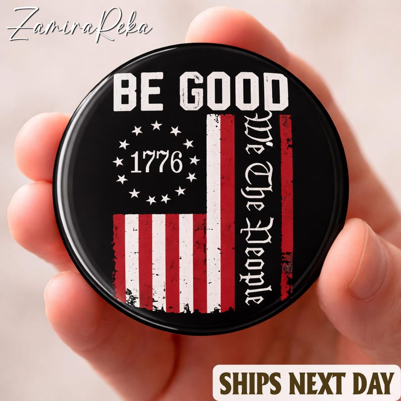 Justice for Renee Nicole Good Button: American Flag Be Good Renee ...