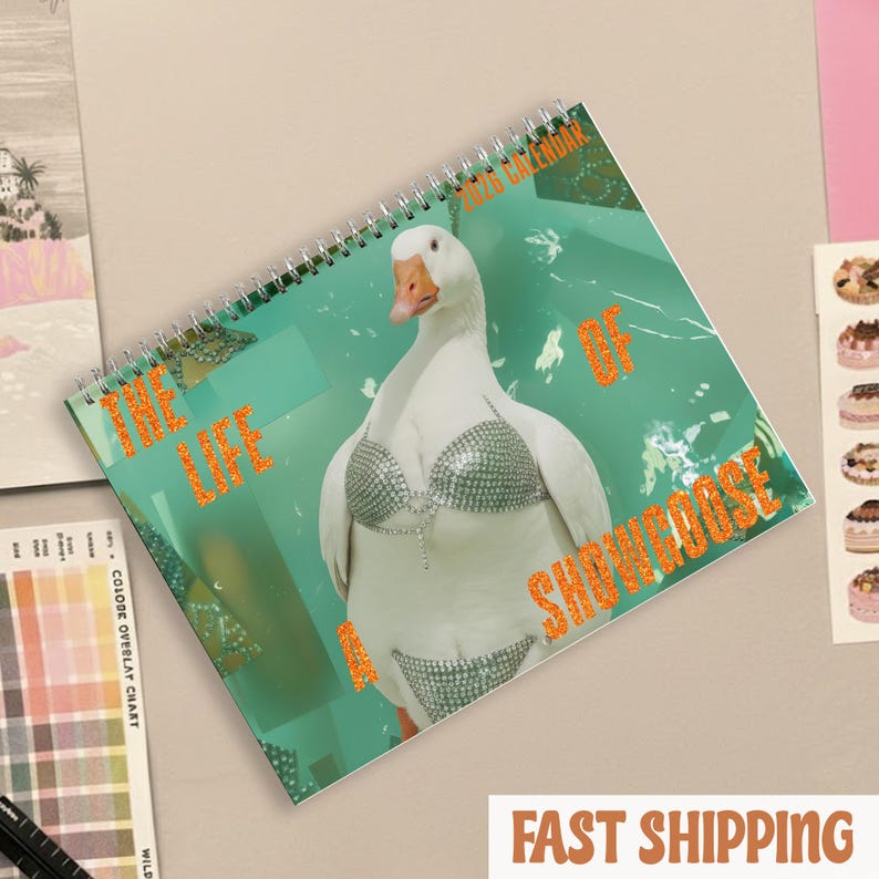 The Life of a Show Goose Calendar 2026, Funny Silly Goose Wall Calendar ...