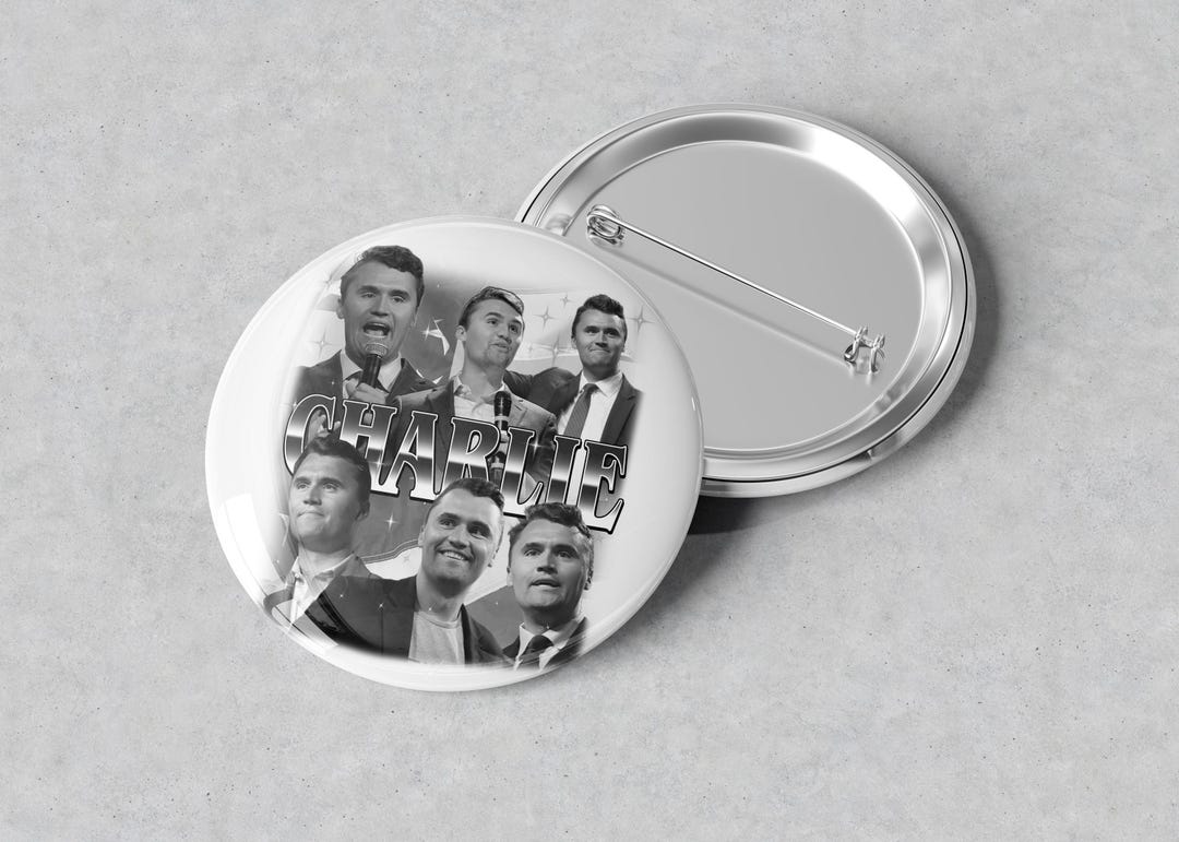 Justice for Charlie Kirk Pin Button, Freedom Pin Button – Political ...