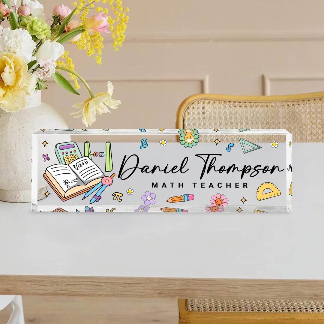 Custom Math Teacher Desk Name Plate, It’s A Good Day to Do Sum Math ...