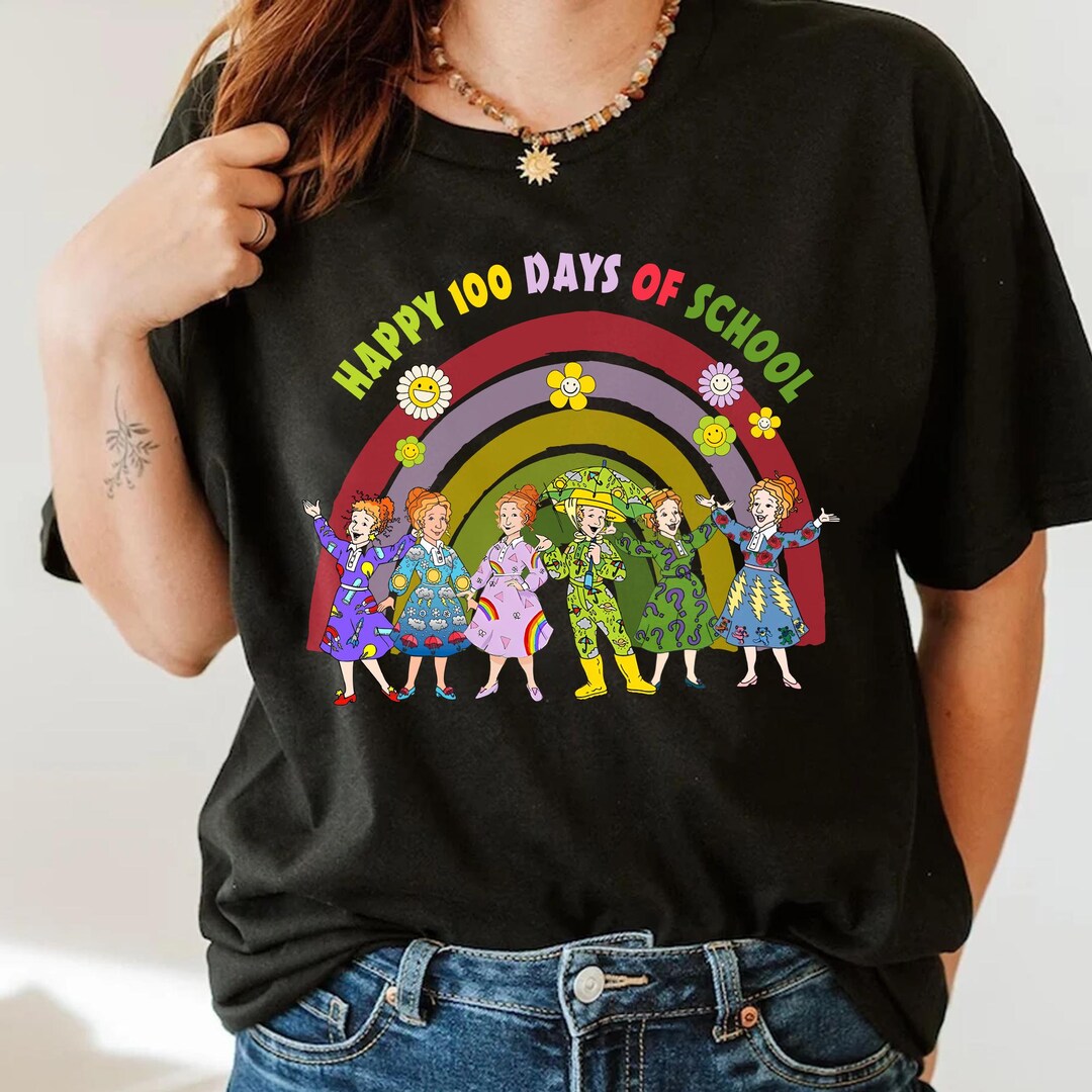 The Magic School Bus Happy 100 Days of School Shirt, Magic School Bus ...