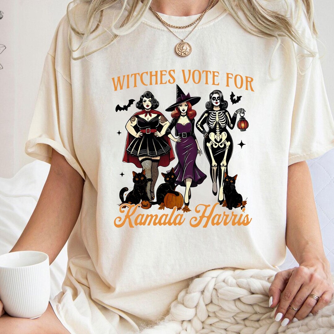Witches Vote for Kamala Harris Png, Spooky Witch Social Club Png ...