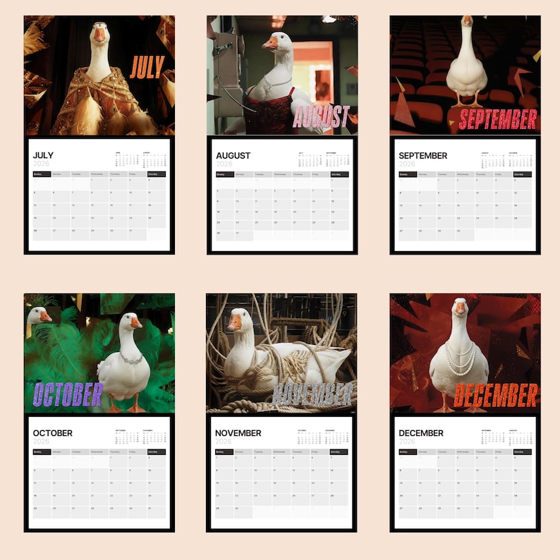 The Life of a Show Goose Calendar 2026, Funny Silly Goose Wall Calendar ...