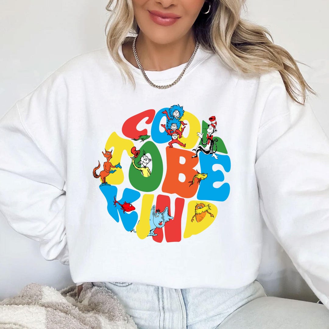 Cool to Be Kind Cat in the Hat Dr Seuss Autism Awareness Sweatshirt ...
