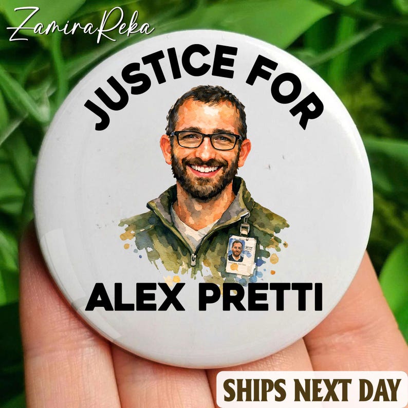 Justice for Alex Pretti Be Pretti Good Pin - Activism Accessory ...