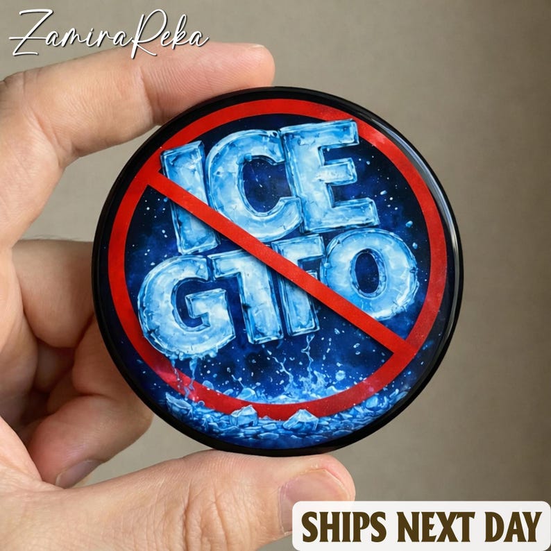 ICE GTFO Button – Anti-ice Protest Pin, Immigration Justice Badge ...