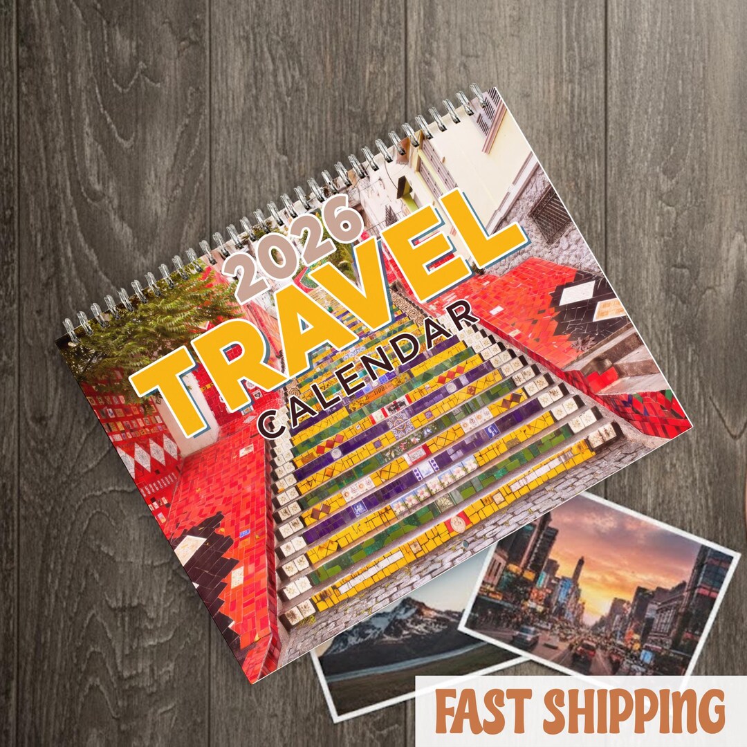 Traveling 2026 Wall Calendar, Adventure Travel Calendar, Wanderlust ...