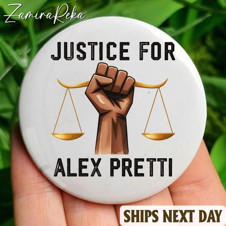 Justice for Alex Pretti Be Pretti Good Pin - Activism Accessory ...