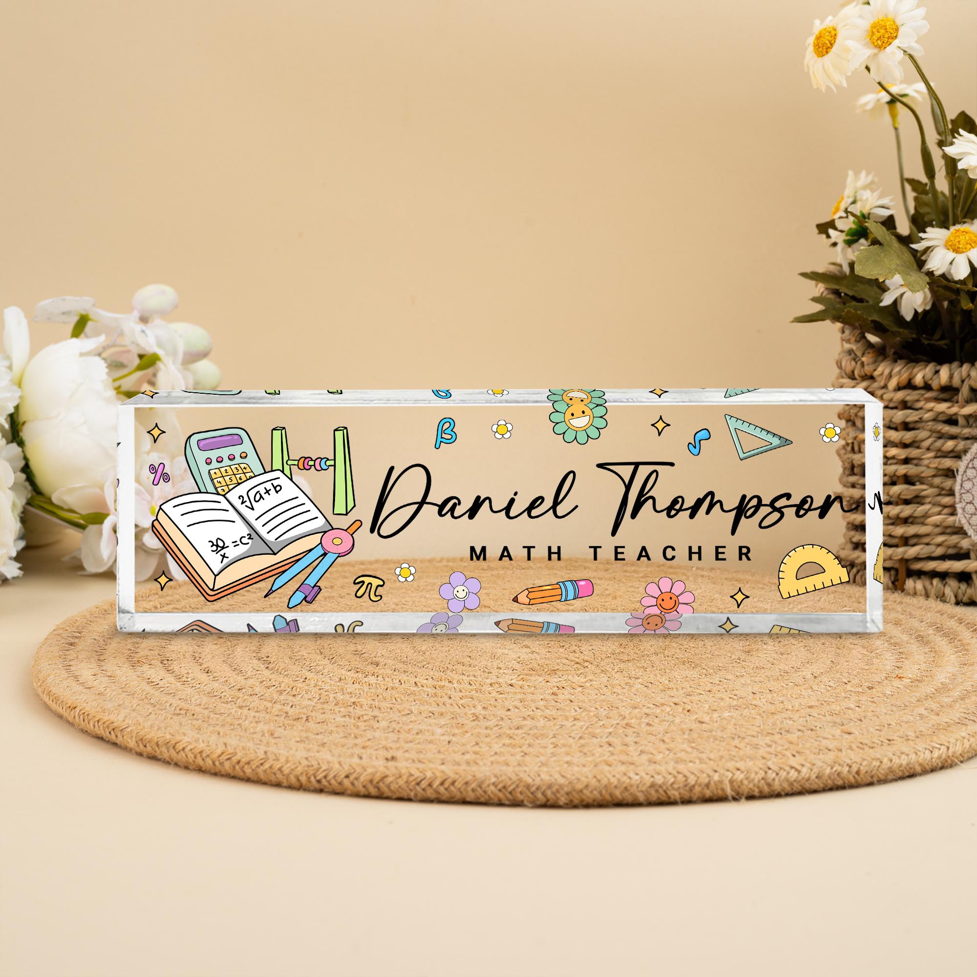 Custom Math Teacher Desk Name Plate, It’s A Good Day to Do Sum Math ...
