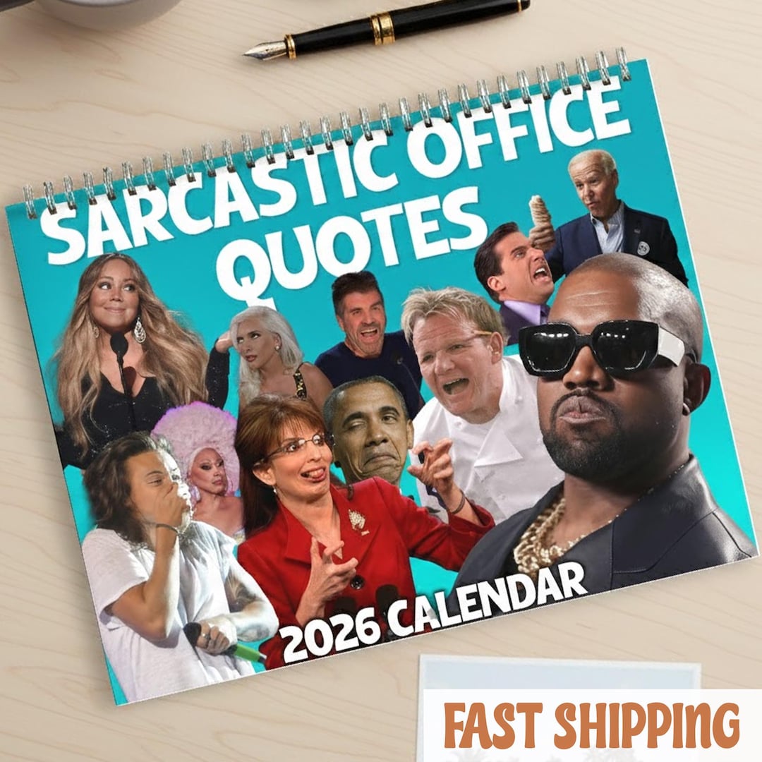 Sarcastic Office Quotes Calendar 2026, Funny Work Humor Calendar ...