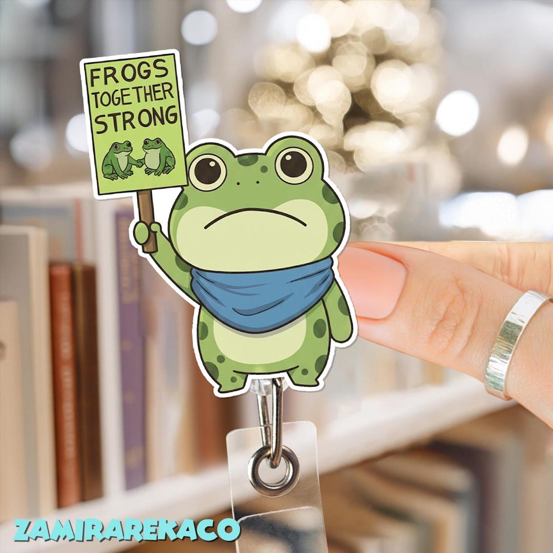 Portland Frog Protest Frogs Together Strong Badge Reel, Anti-ice ...