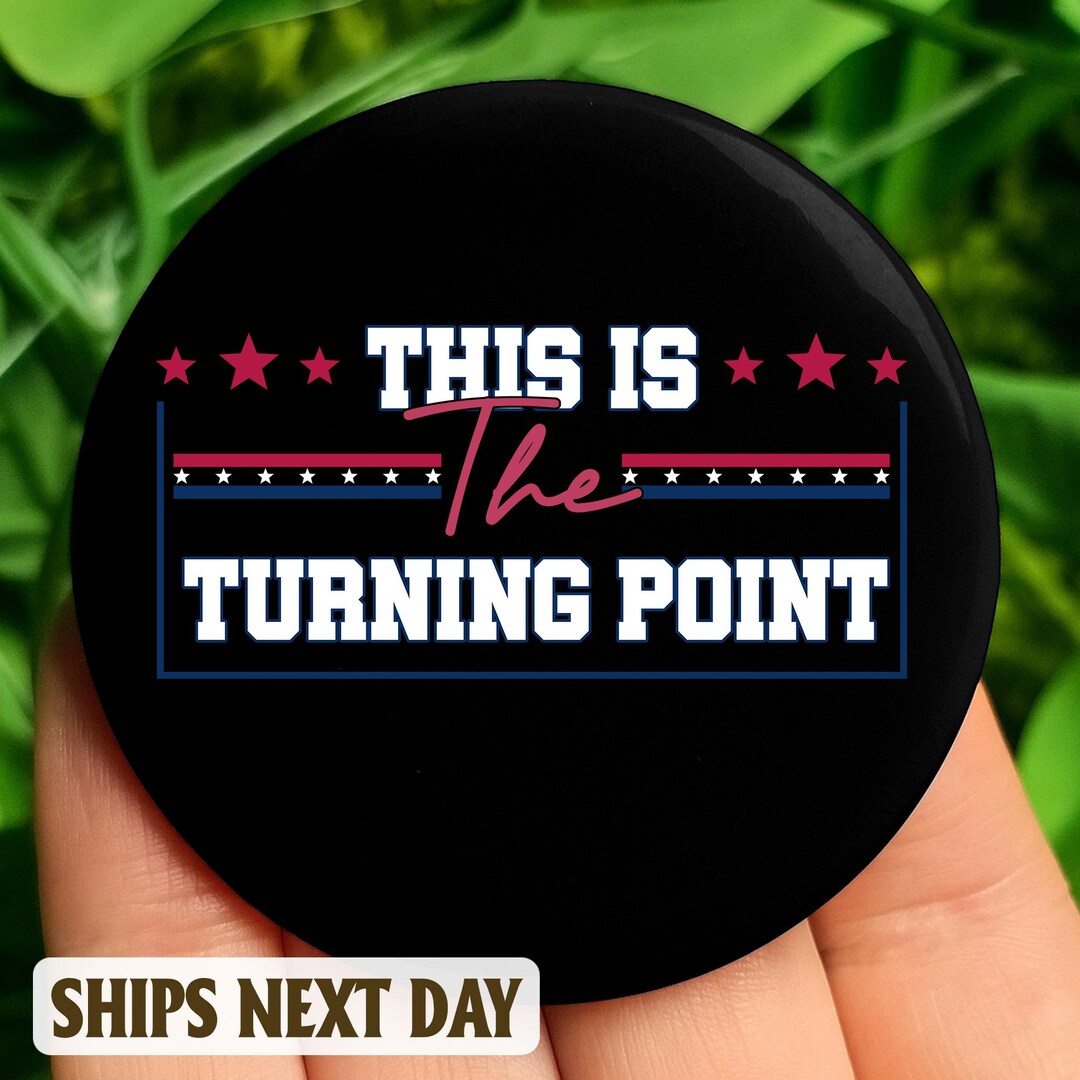 This is the Turning Point Pin, Justice for Charlie Kirk Pin Button ...
