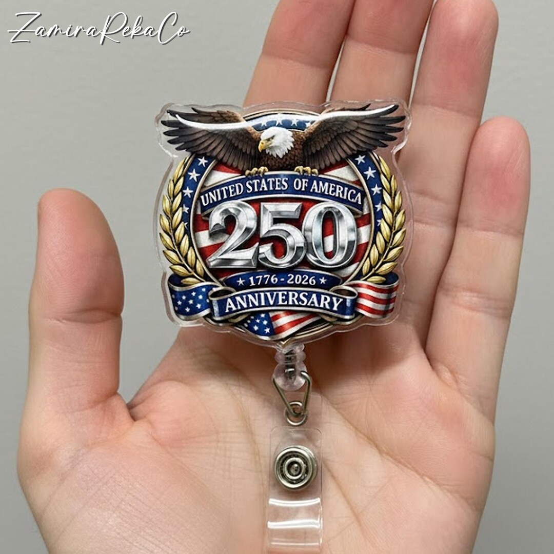 USA 250th Anniversary America Badge Reel, United States ...