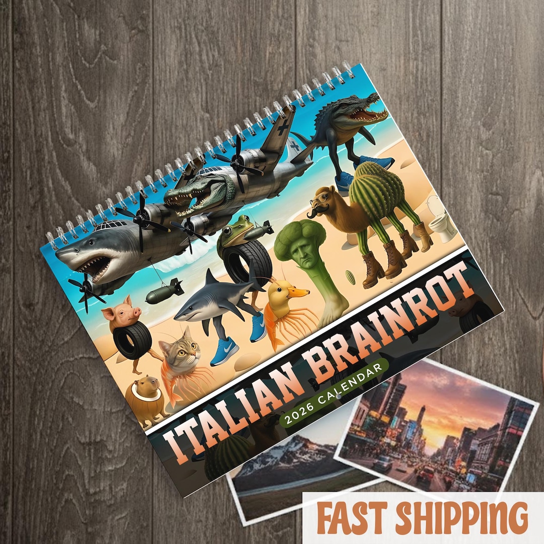 Brainrot Tung Tung Sahur Calendar 2026, Funny Meme Aesthetic Wall ...