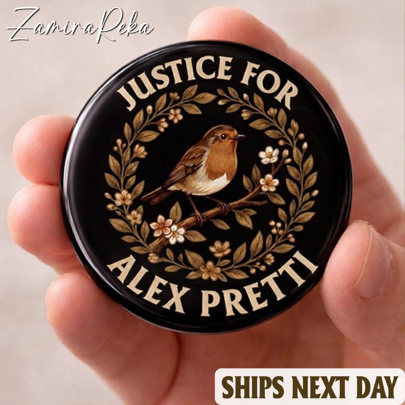 Justice for Alex Pretti Be Pretti Good Pin - Activism Accessory ...