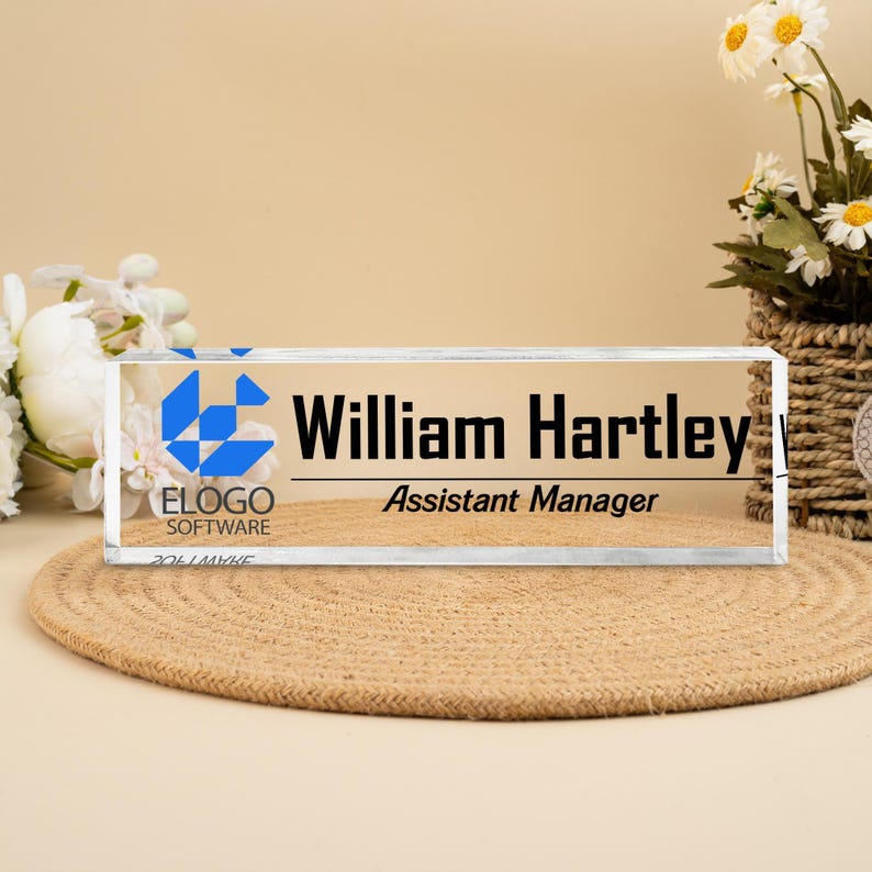 Personalized Desk Name Plate for Men, Desk Name Plate for Assistant ...