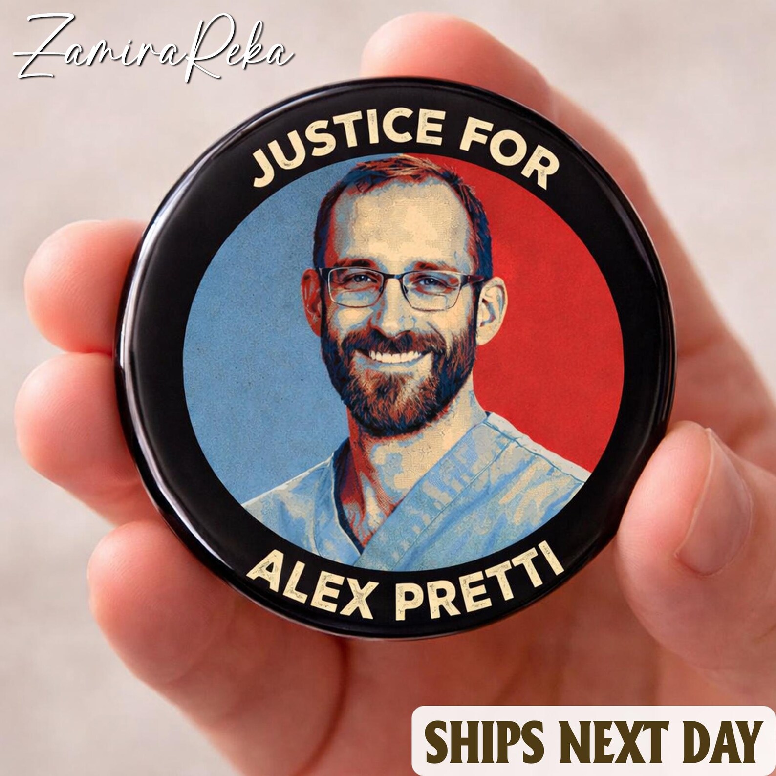Pin "Justicia para Alex Pretti Be Pretti Good": accesorio de activismo ...