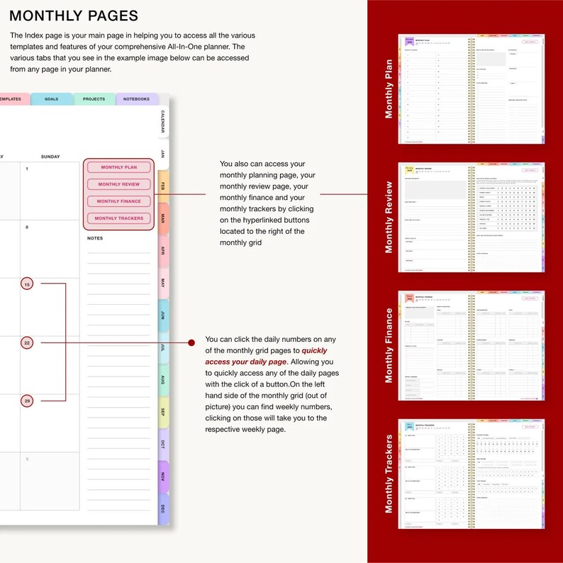 RAINBOW Premium Digital Planner Bundle Whole Shop iPad PDF Annotation ...