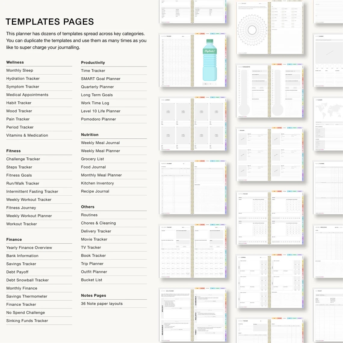 RAINBOW Premium Digital Planner Bundle Whole Shop iPad PDF Annotation ...