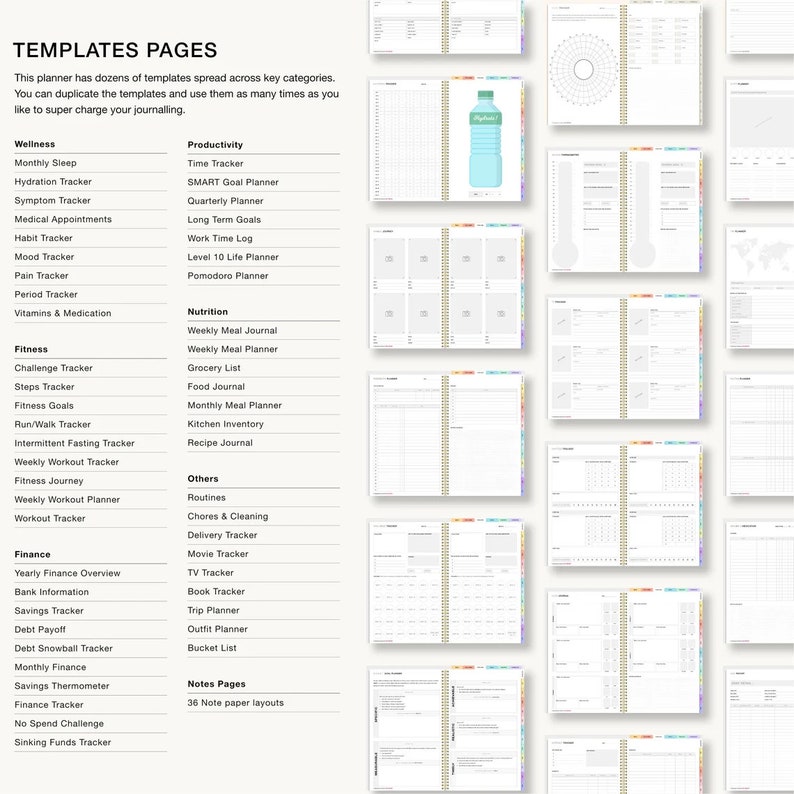 RAINBOW Premium Digital Planner Bundle Whole Shop iPad PDF Annotation ...