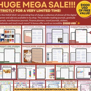 RAINBOW Premium Digital Planner Bundle Whole Shop iPad PDF Annotation ...