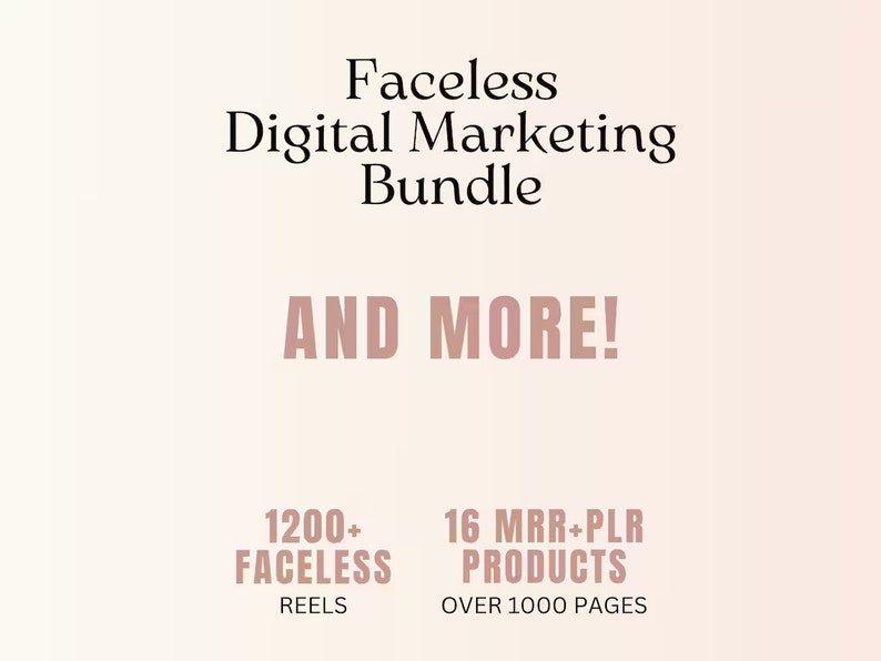 16 Faceless Digital Marketing Products | MRR & DFY | Master Resell ...