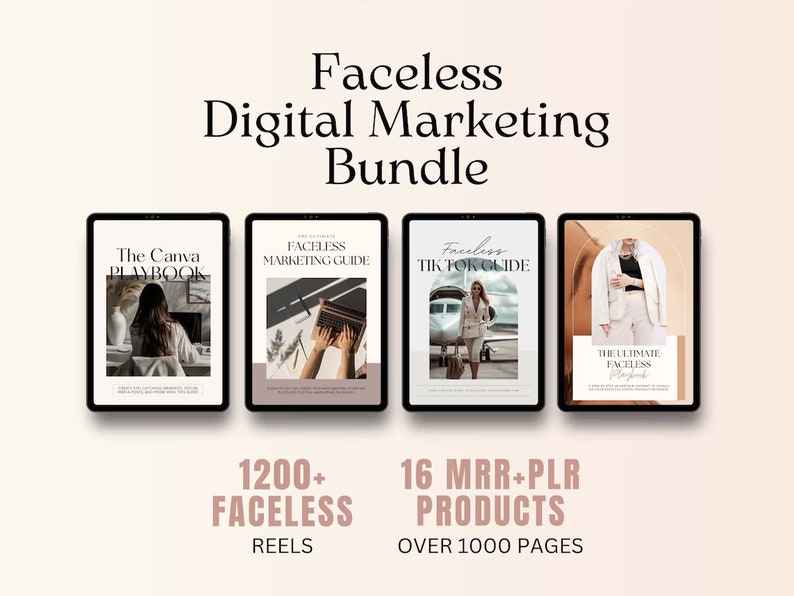 16 Faceless Digital Marketing Products | MRR & DFY | Master Resell ...