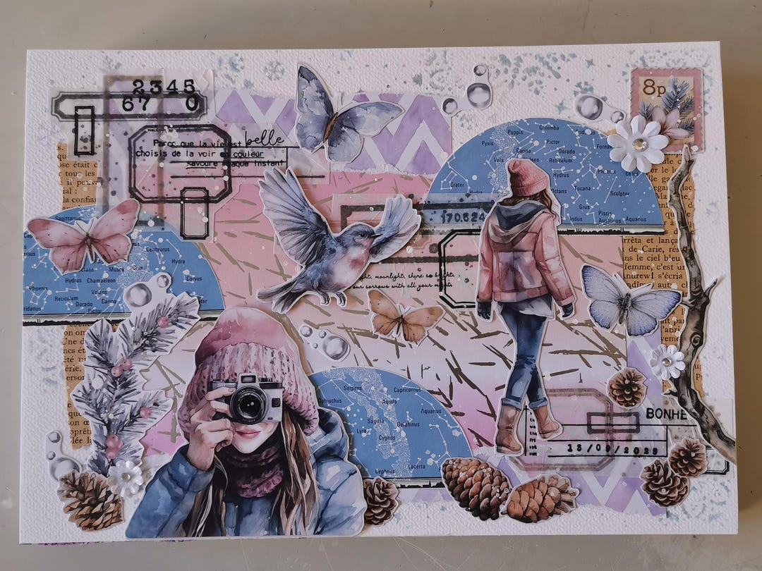 Art Collage Painting #34 "life is Beautiful" - Etsy