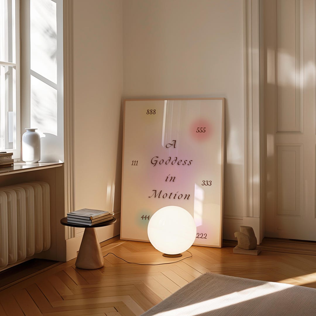 Divine Feminine Digital Wall Art – Angel Number Aura Glow Print ...