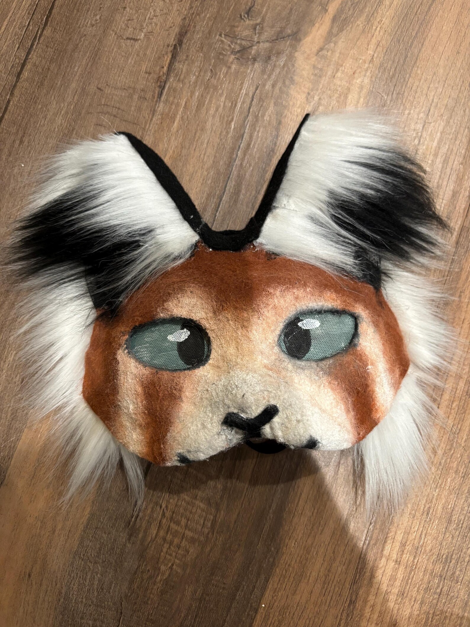 Red Panda Mask, Cat Mask, Felted and Painted Mask, Animal Mask - Etsy