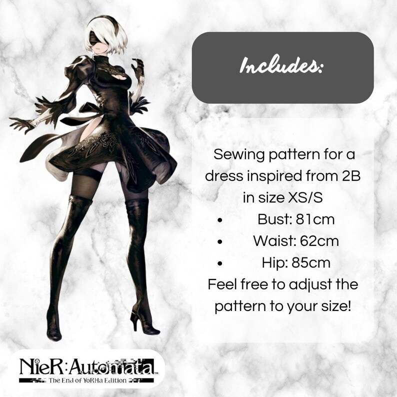 2B Inspired Sewing Pattern for Cosplay Nier Automata - Etsy