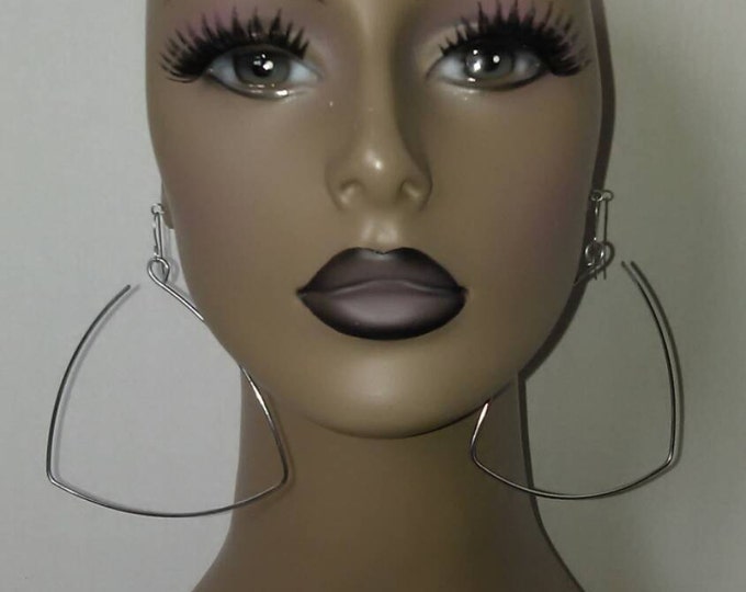 Unique Triangle Shape Wire Earrings Womens Earrings Ladies - Etsy