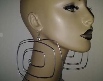 Wire Earrings Ex-large Earrings Fashion Earrings Womens - Etsy
